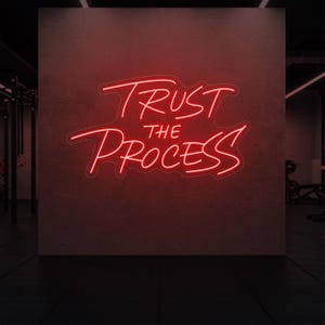 Trust the Process Neon Sign – Script Style Gym LED Light – Fitness ...