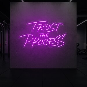 Trust the Process Neon Sign – Gym LED, Fitness Motivation - Etsy