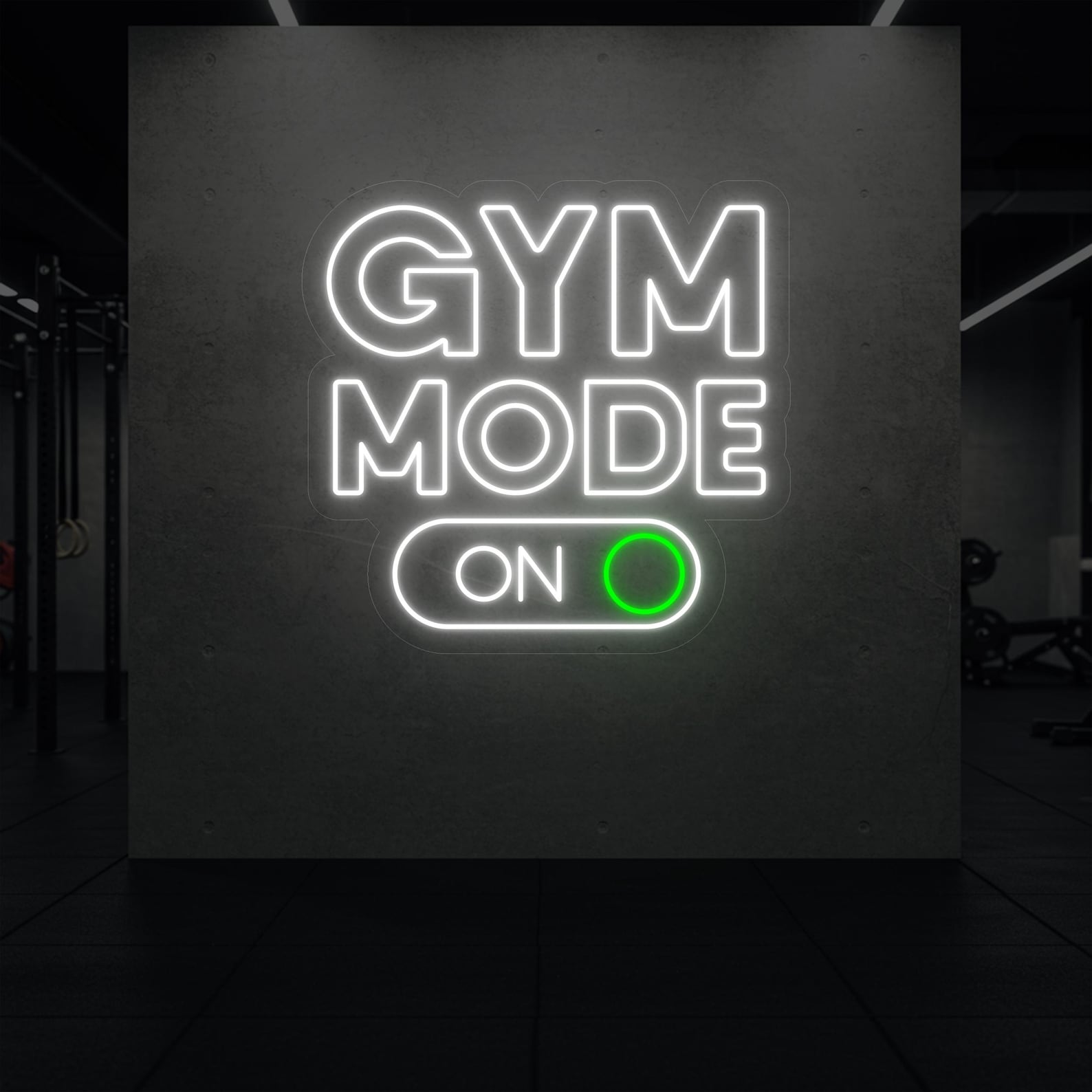 Gym Mode on Neon Sign – Motivational LED Gym Light – Fitness Wall Sign ...