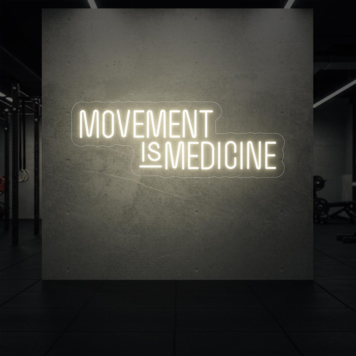Movement is Medicine Neon Sign – Gym Decor, Fitness Quote - Etsy