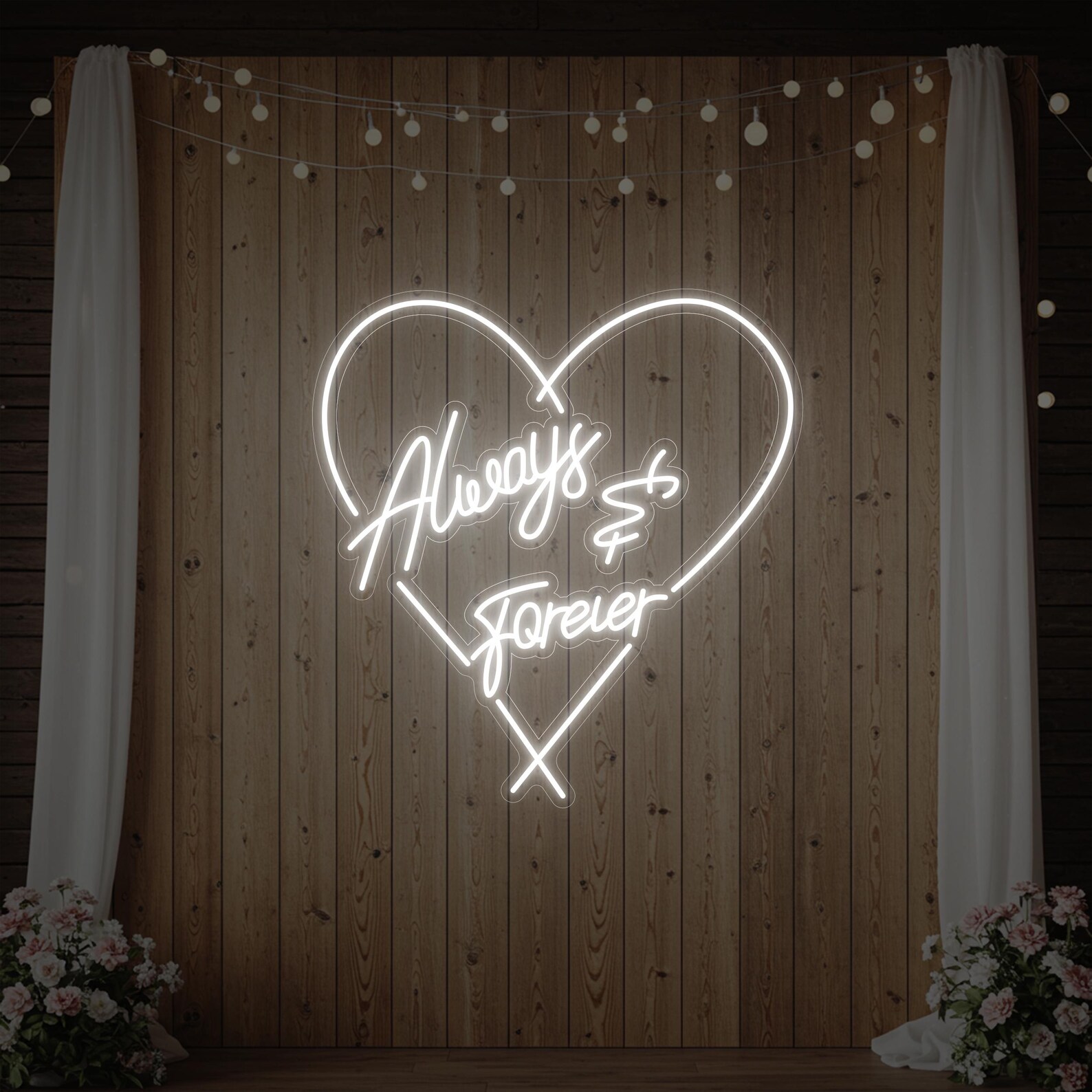 Always and Forever Neon Sign | Wedding, Engagement LED Decor - Etsy