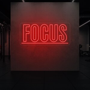 FOCUS Neon Sign – Motivational Gym LED Wall Decor - Etsy