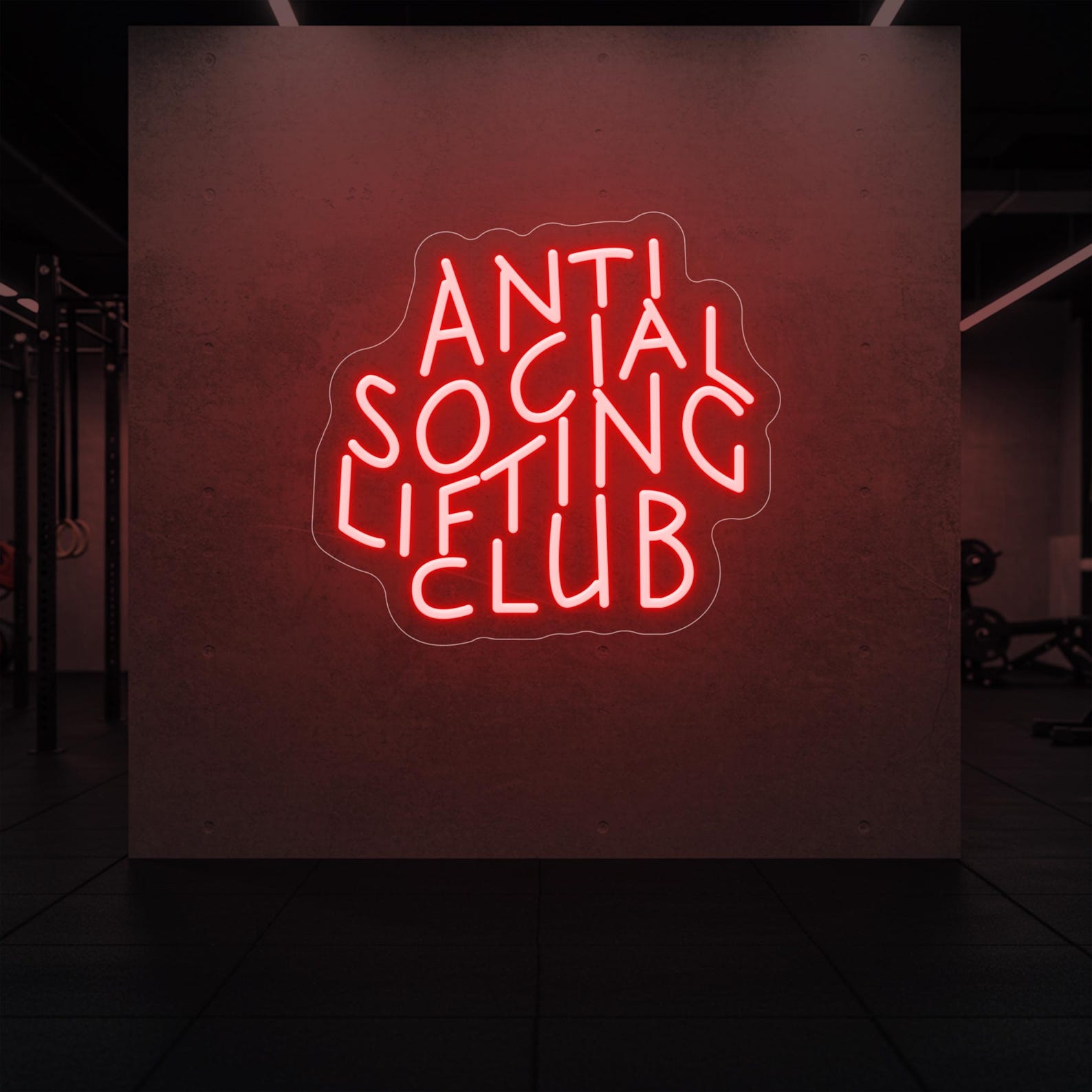Anti Social Lifting Club LED Neon Sign, Gym Decor - Etsy