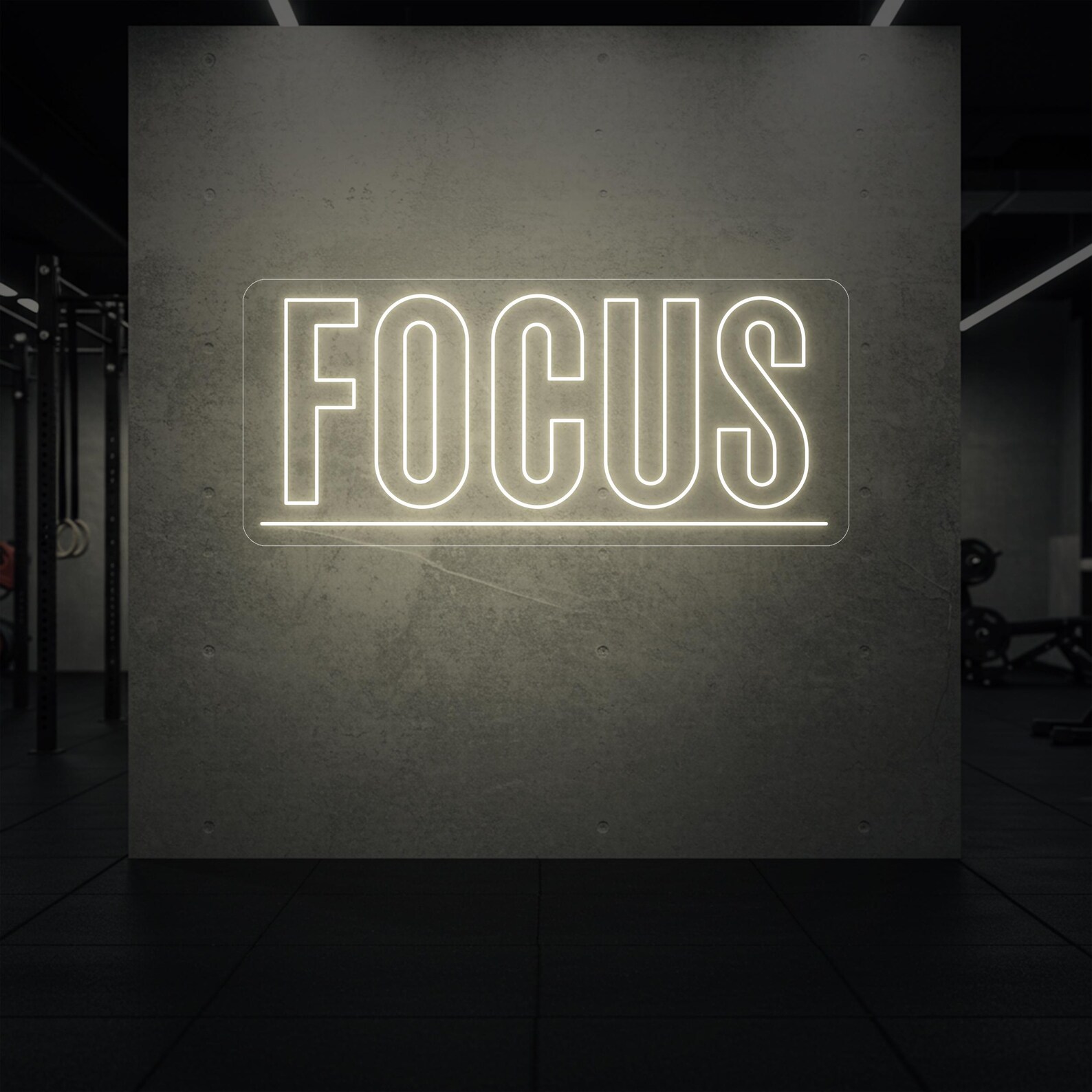 FOCUS Neon Sign – Motivational Gym LED Wall Decor - Etsy