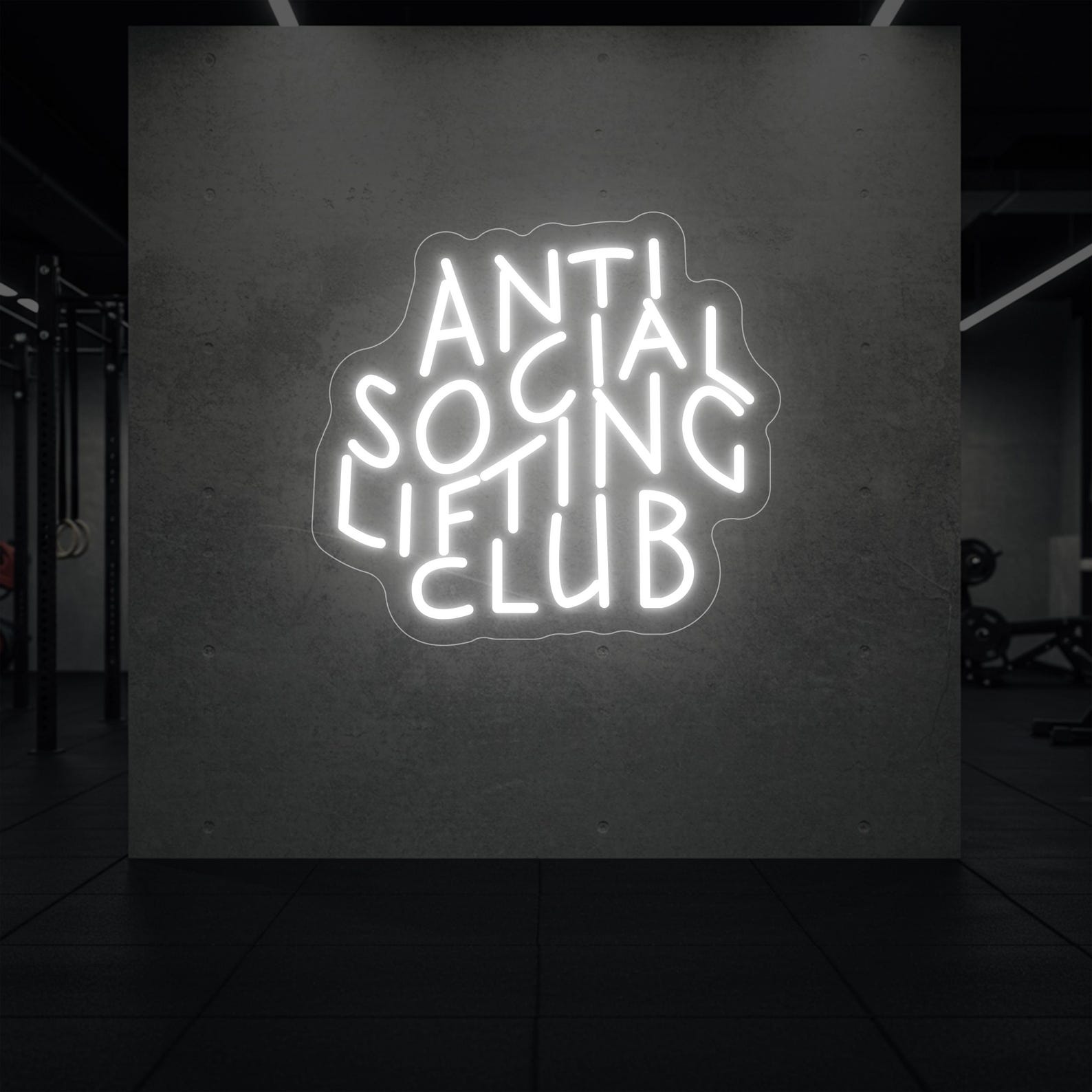 Anti Social Lifting Club LED Neon Sign, Gym Decor - Etsy