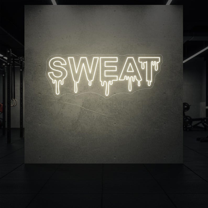 Sweat Drip Effect Neon Sign – Gym LED Wall Art - Etsy