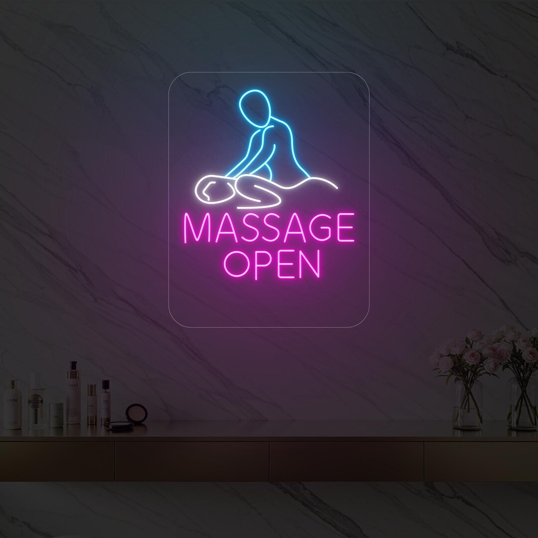 Massage Open LED Neon Sign | Spa & Salon Decor - Etsy