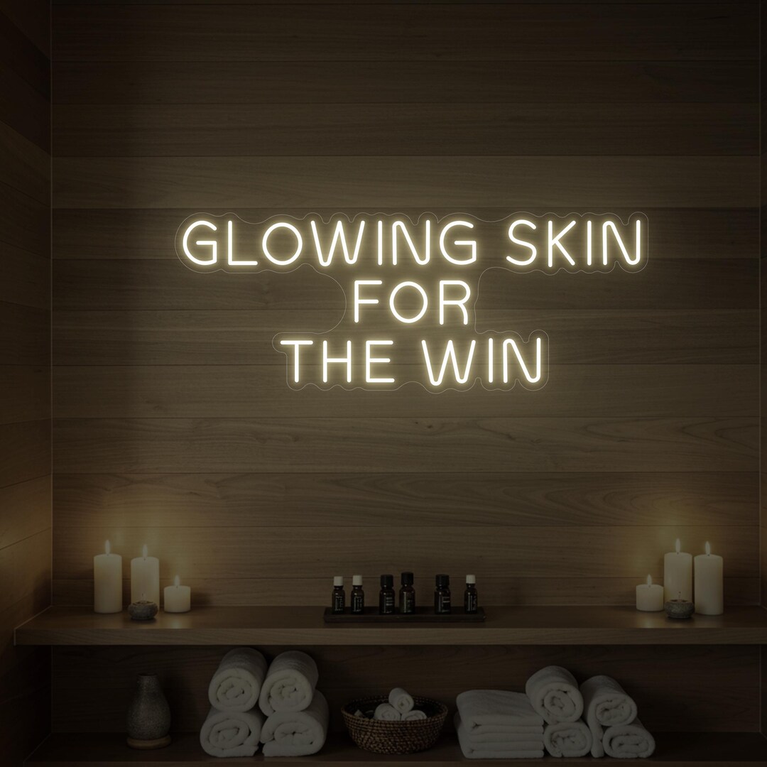 Glowing Skin LED Neon Sign, Esthetician Studio Decor - Etsy