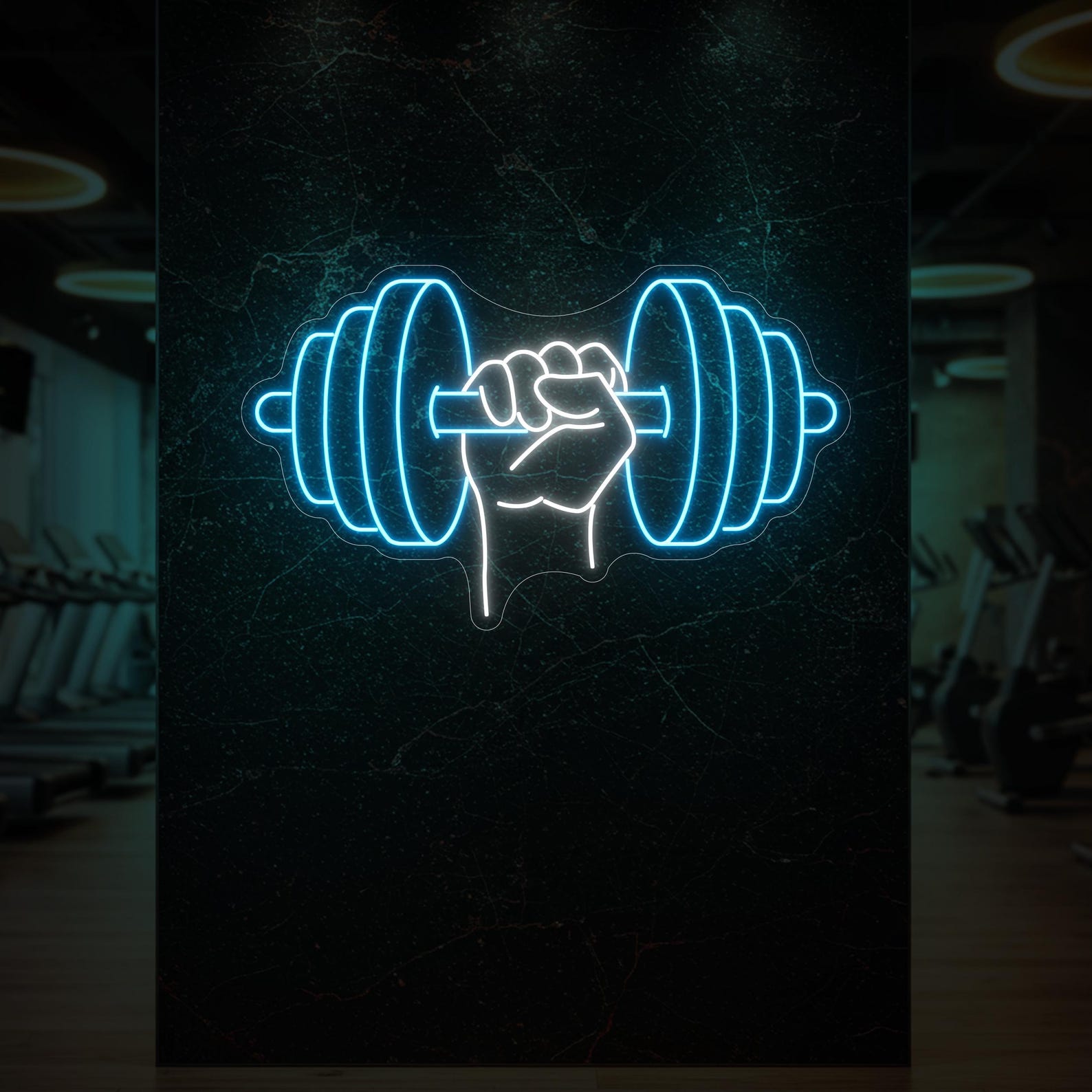 Hand Lifting Weights Neon Sign – Gym LED Wall Decor - Etsy