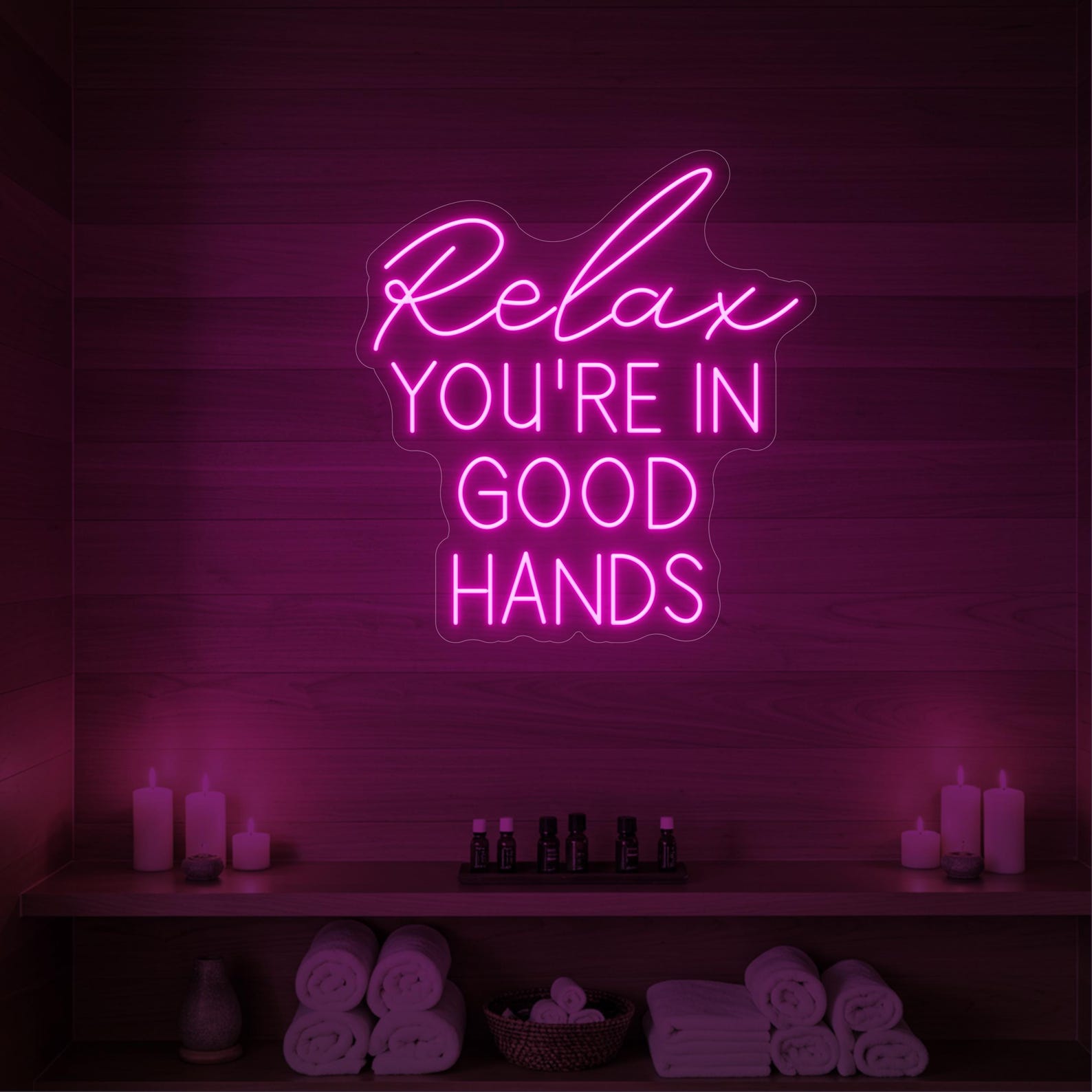 Relax You're in Good Hands LED Neon Sign | Spa Decor - Etsy