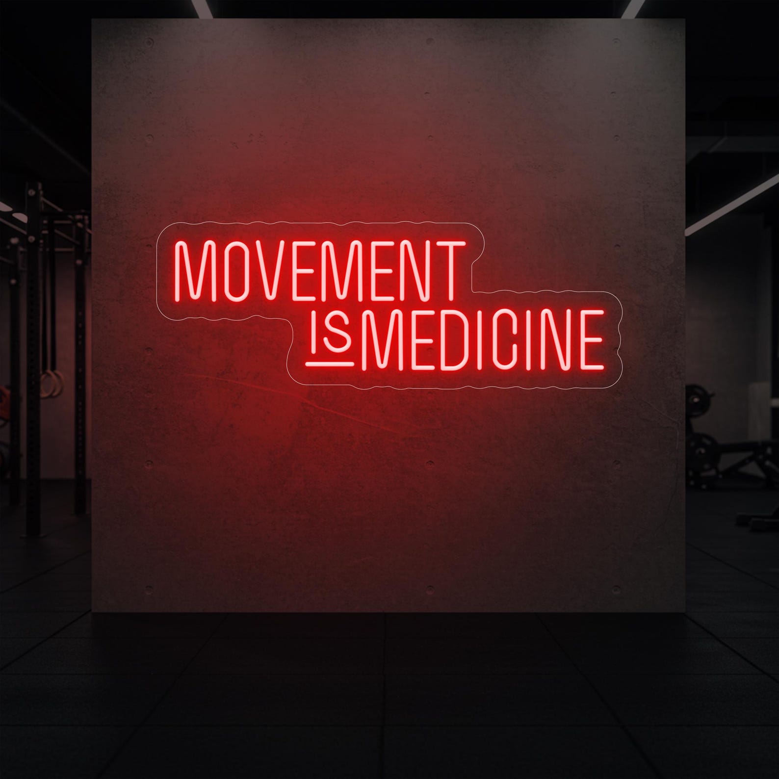 Movement is Medicine Neon Sign – Gym Decor, Fitness Quote - Etsy