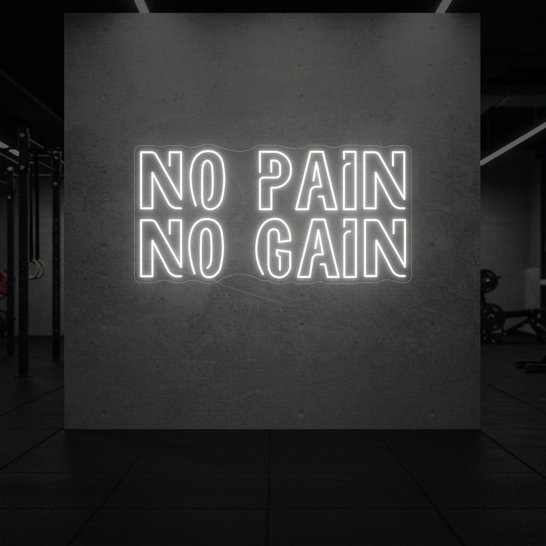No Pain No Gain LED Neon Sign – Gym Motivational Decor - Etsy