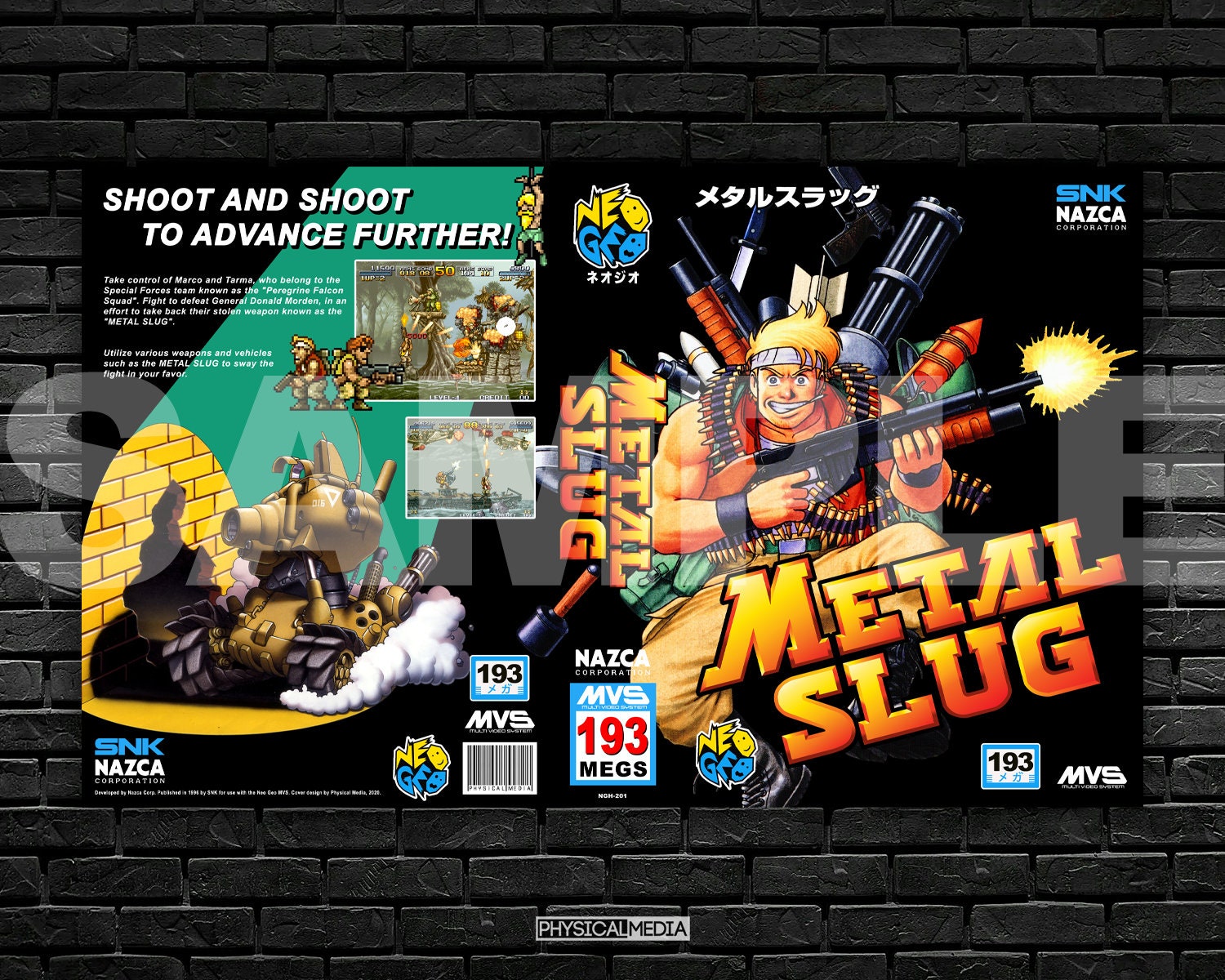 Metal Slug Neo Geo MVS Shockbox Custom Cover - Digital Download ...