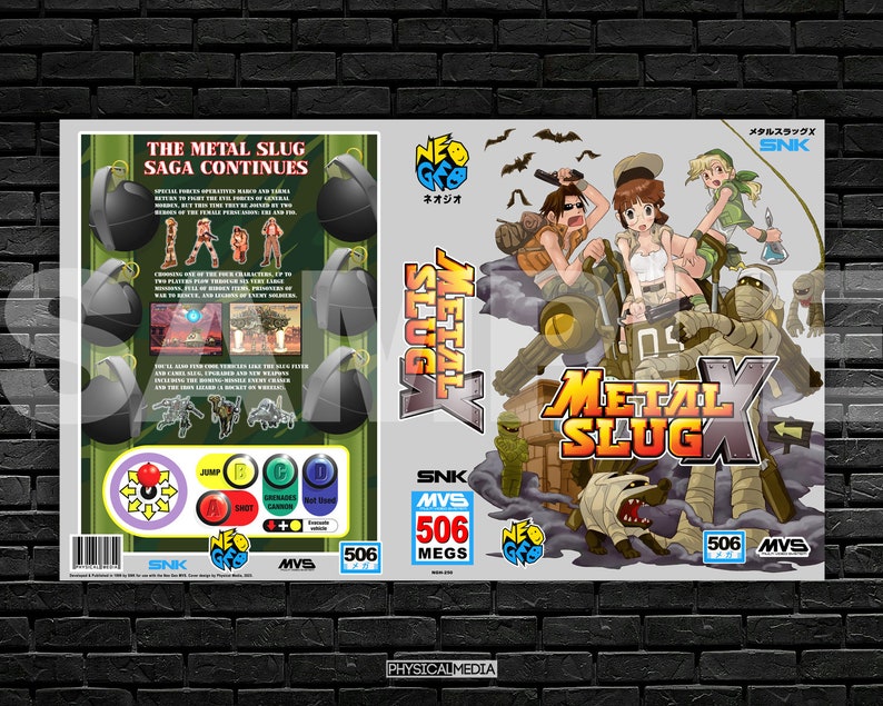 Metal Slug X Neo Geo MVS Shockbox Custom Cover - Digital Download ...