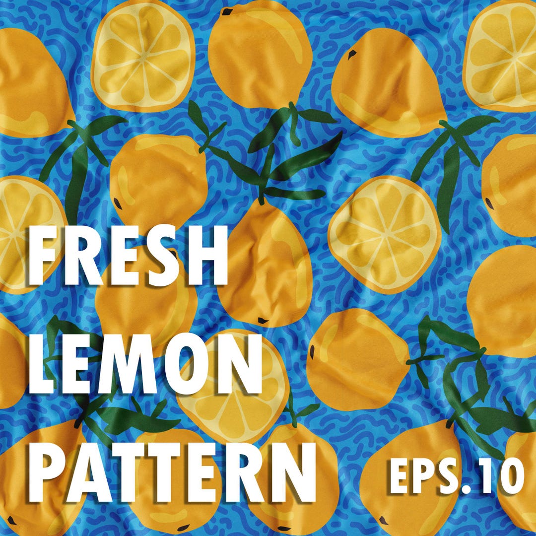 Spring Summer Lemon Pattern Design, Seamless Pattern, Pattern Design ...