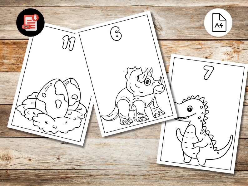 Dinosaur Coloring Book, Coloring Book for Kids, Kids Coloring, Kids ...