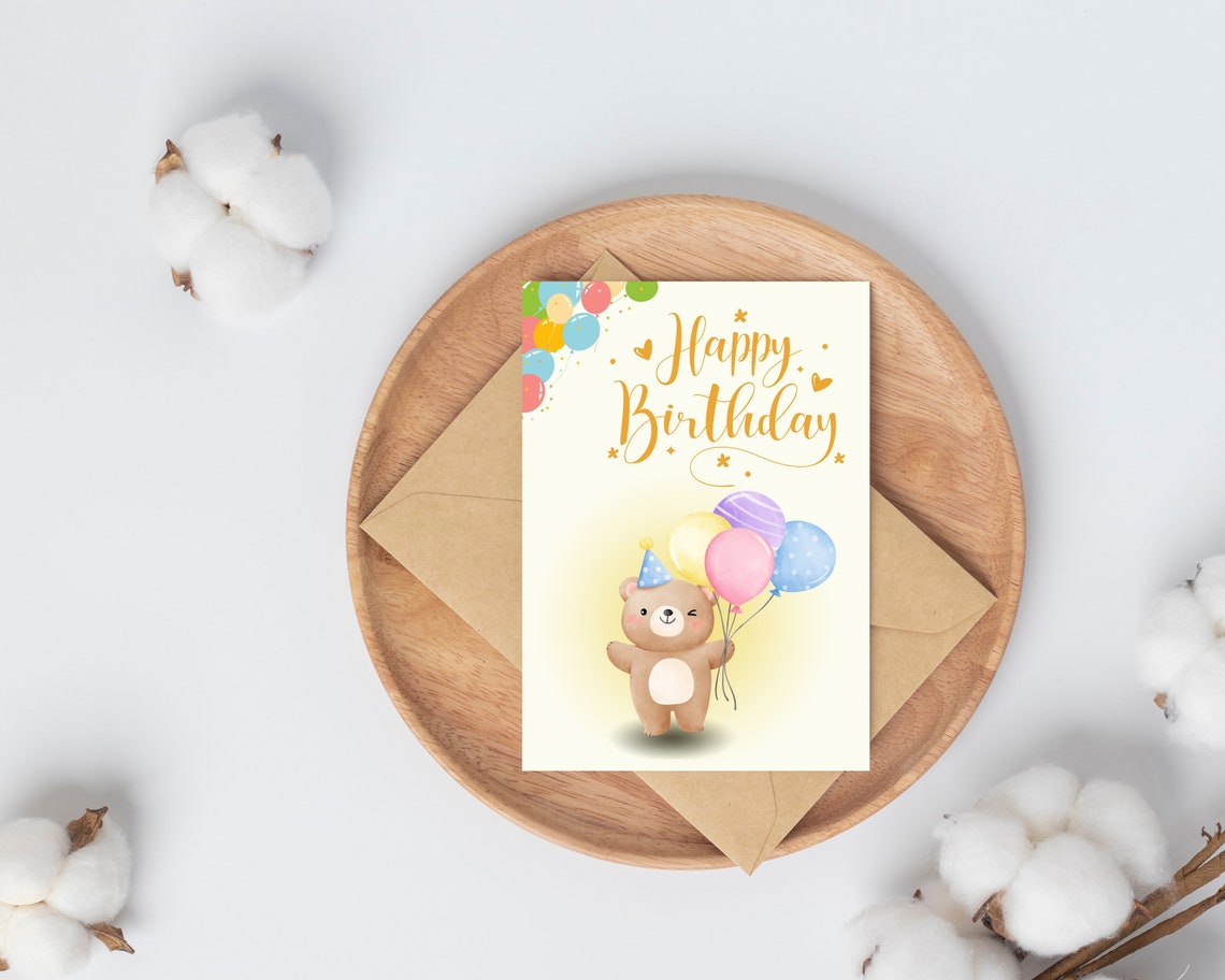 Printable Birthday Card, Virtual Birthday Card, Birthday Greeting Card ...