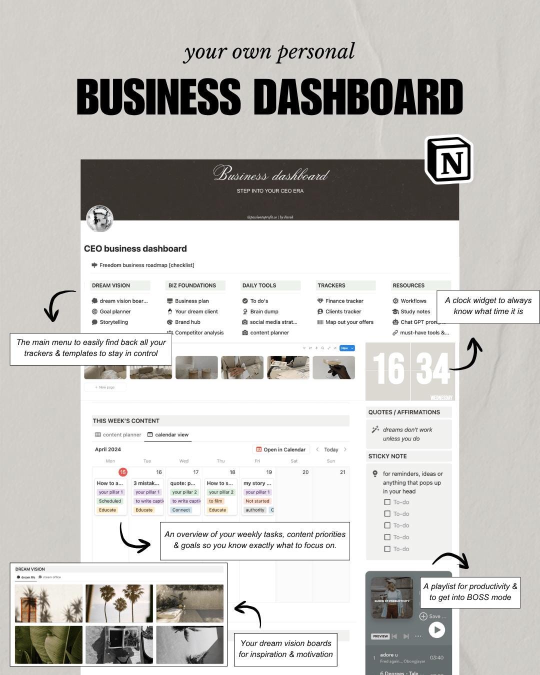 All-in-one CEO Business Dashboard for Small Business Owners, Creators ...