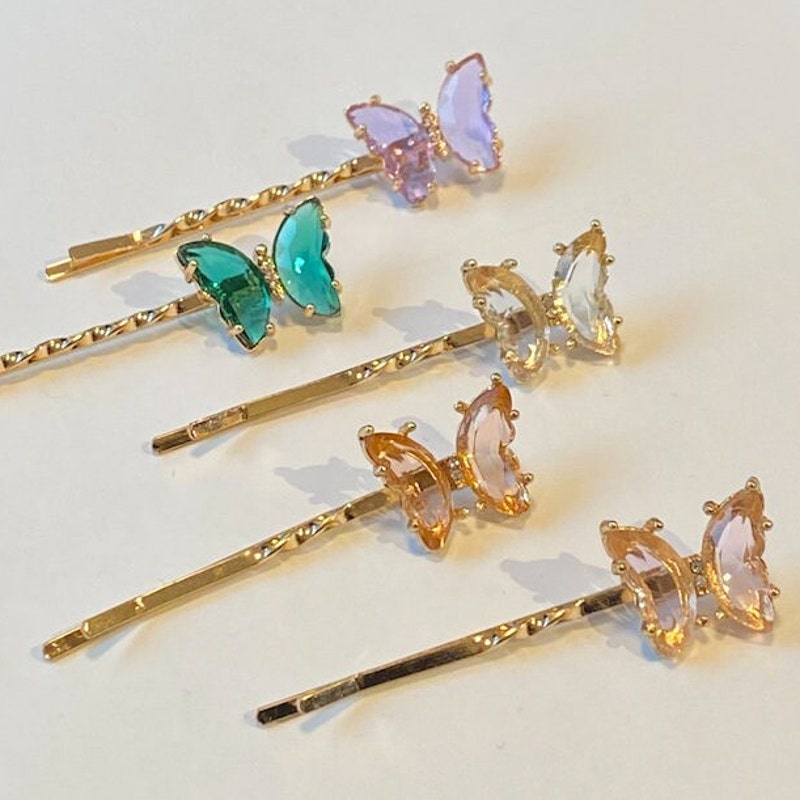 Butterfly Hair Pins - Etsy