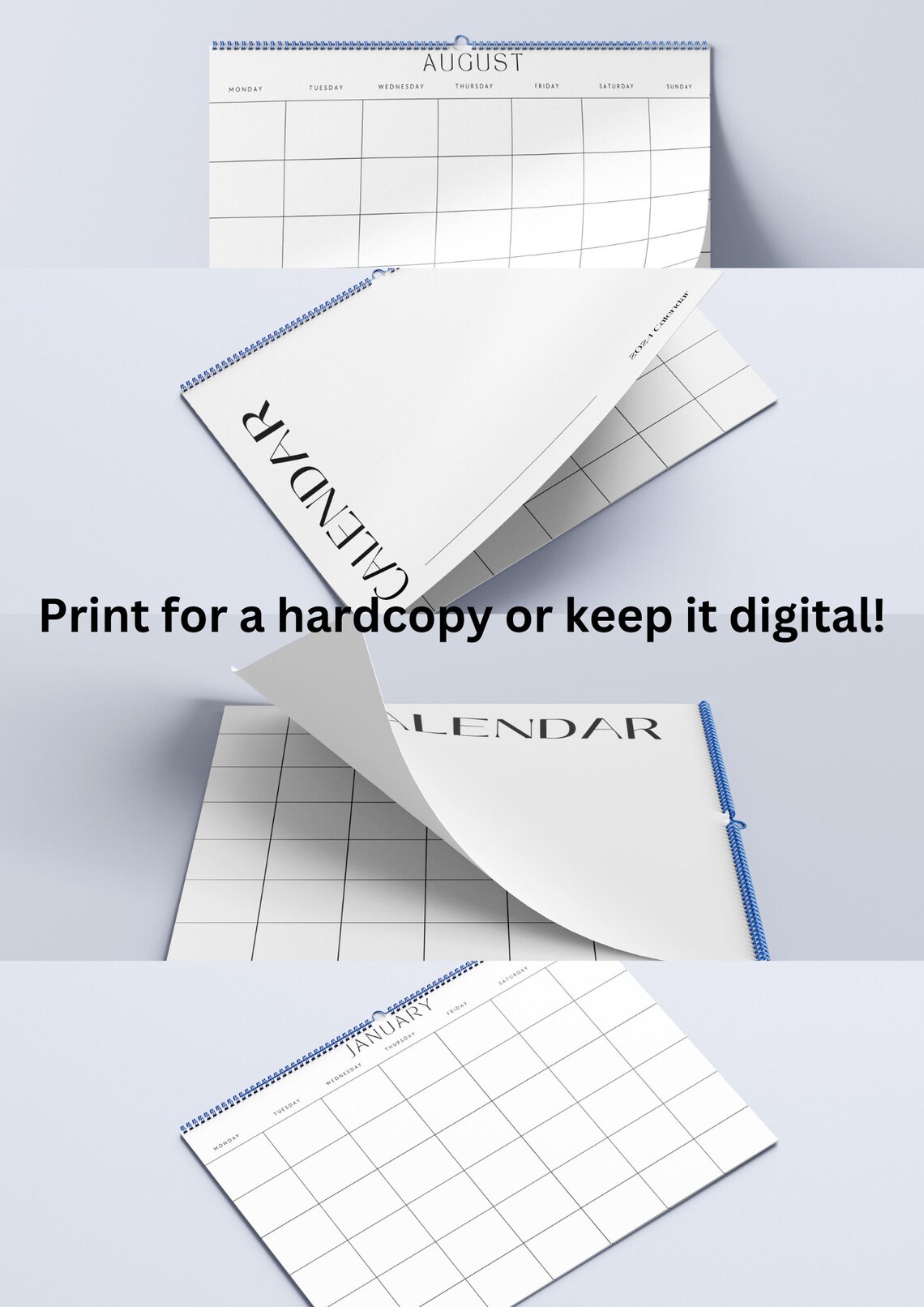 Monthly Planner 2024 | Printable Calendar 2024 | A4 Calendar | A4 ...