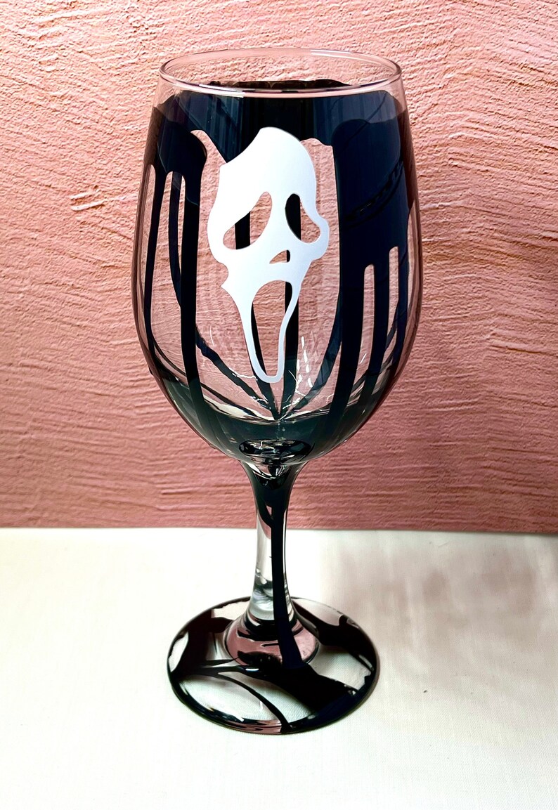 Ghostface Drip Wine Glass Scream Wine Glass Scary Movie Horror Wine ...