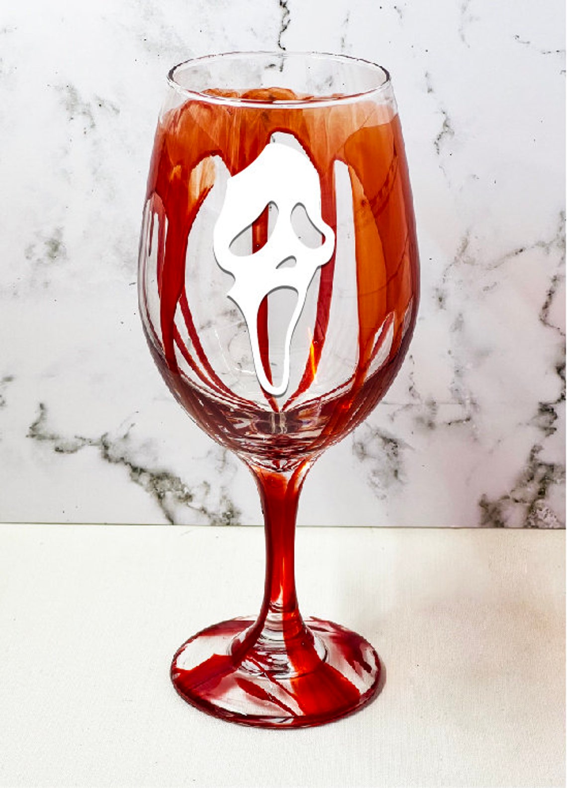 Ghostface Drip Wine Glass Scream Wine Glass Scary Movie Horror Wine ...