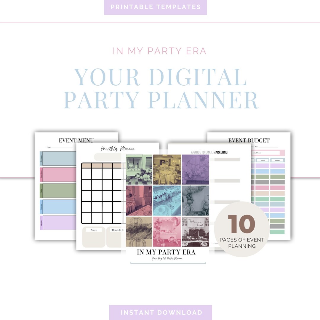 Printable Party Planner Birthday Planner Digital Event Planner Party ...