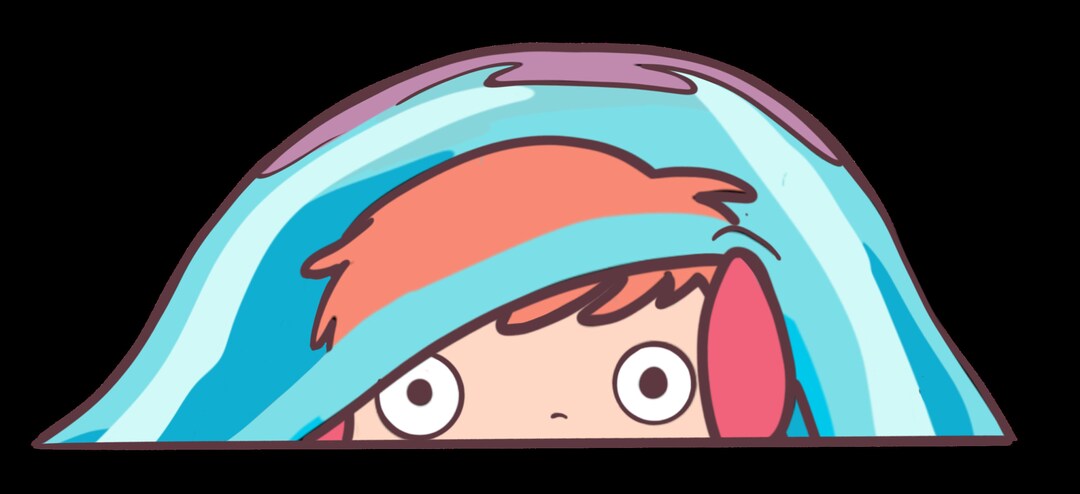 Ponyo Peeker Car Decal - Etsy