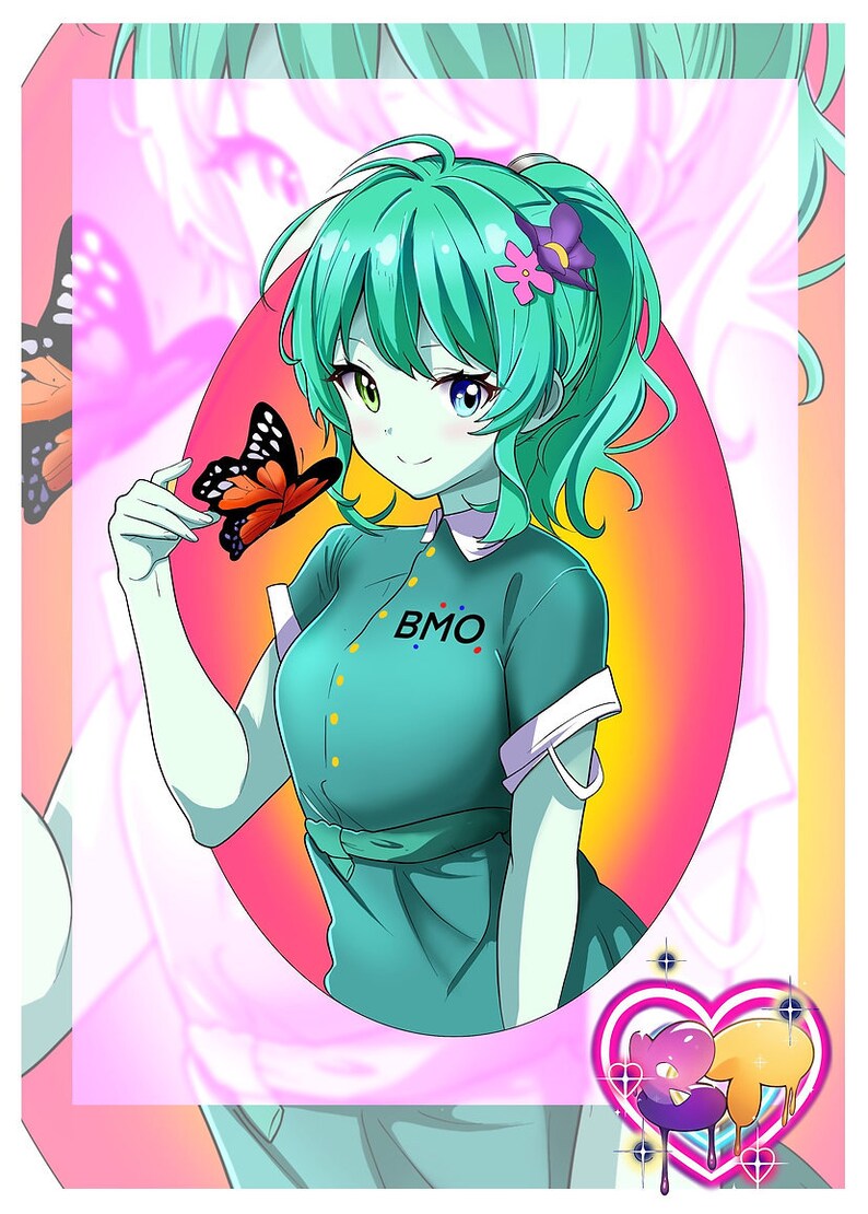 Adventure Time Anime Girl OC A3 Print - Etsy