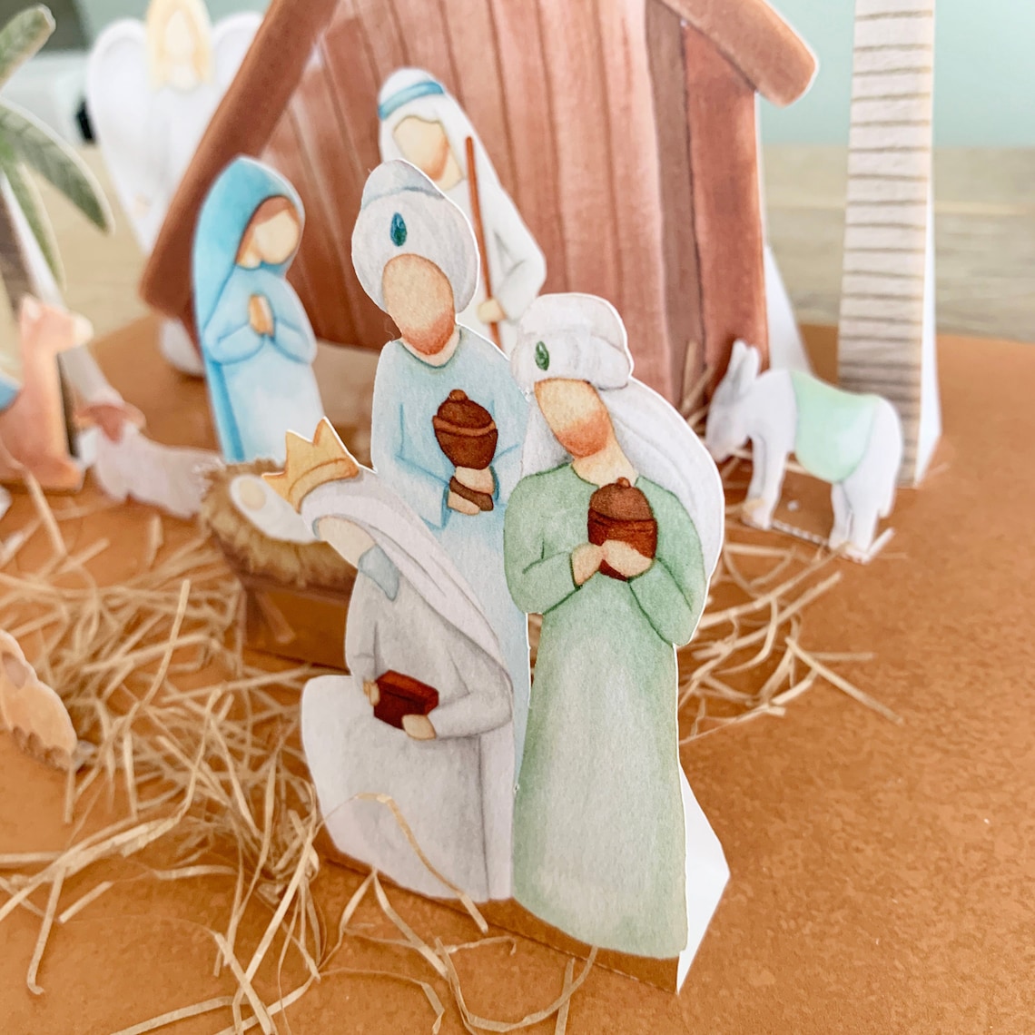 Printable Paper Nativity Craft Project for Kids | Christian Paper Dolls ...