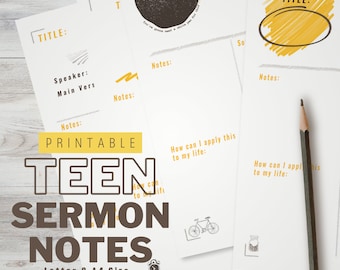 Kids' Sermon Notes Worksheet - Etsy