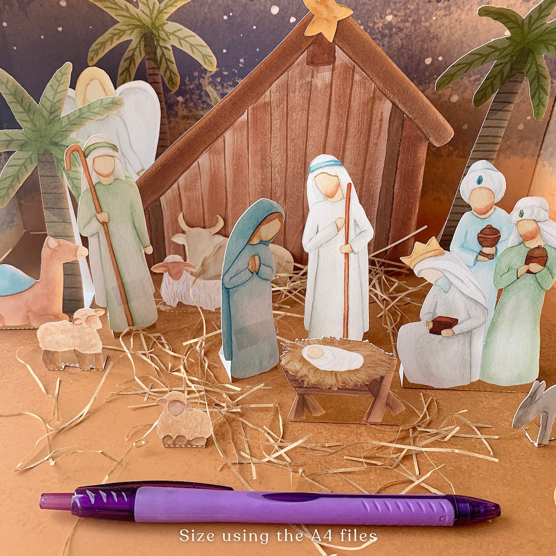 Printable Paper Nativity Craft Project for Kids | Christian Paper Dolls ...