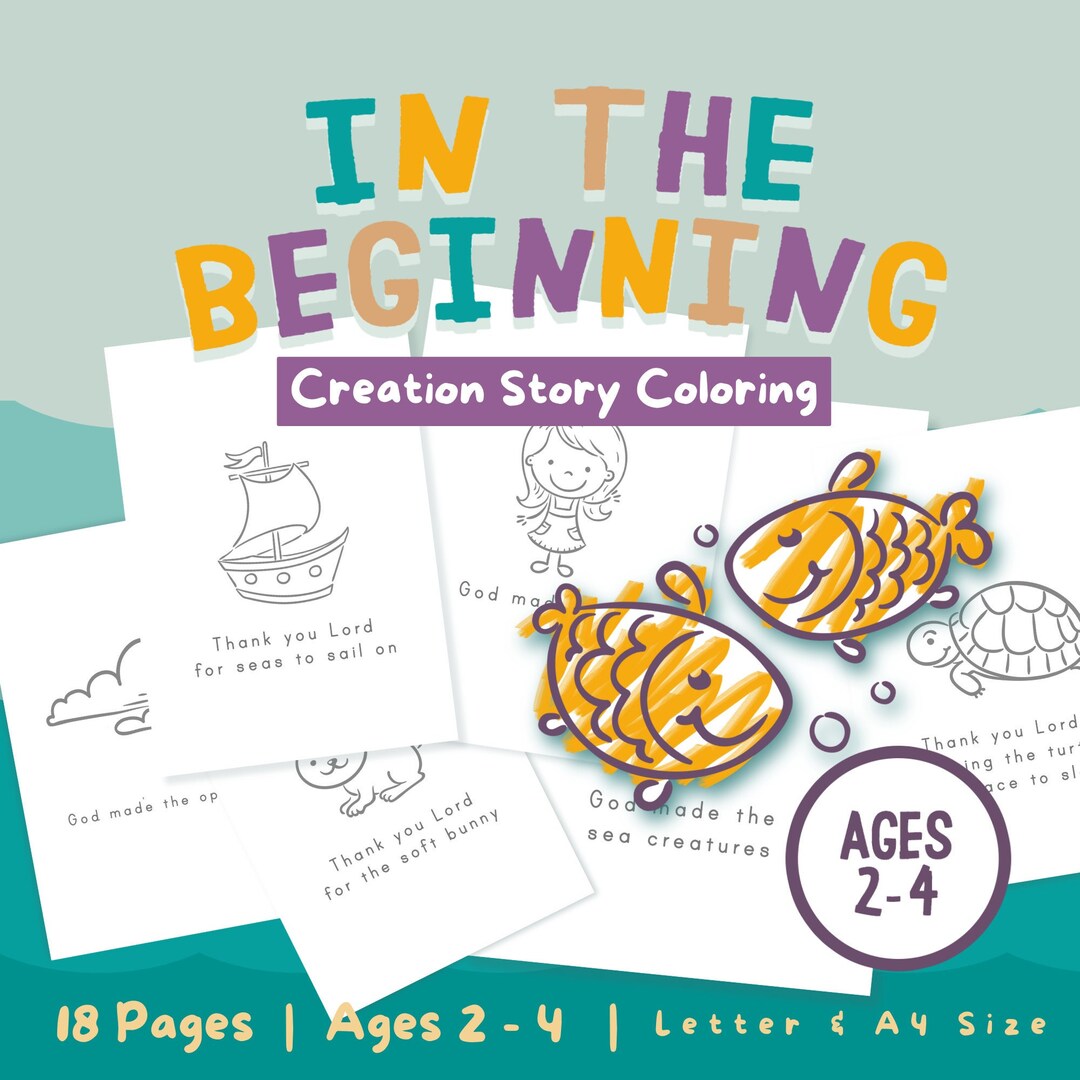 Creation Story | Printable Christian Coloring Pages for Toddlers ...