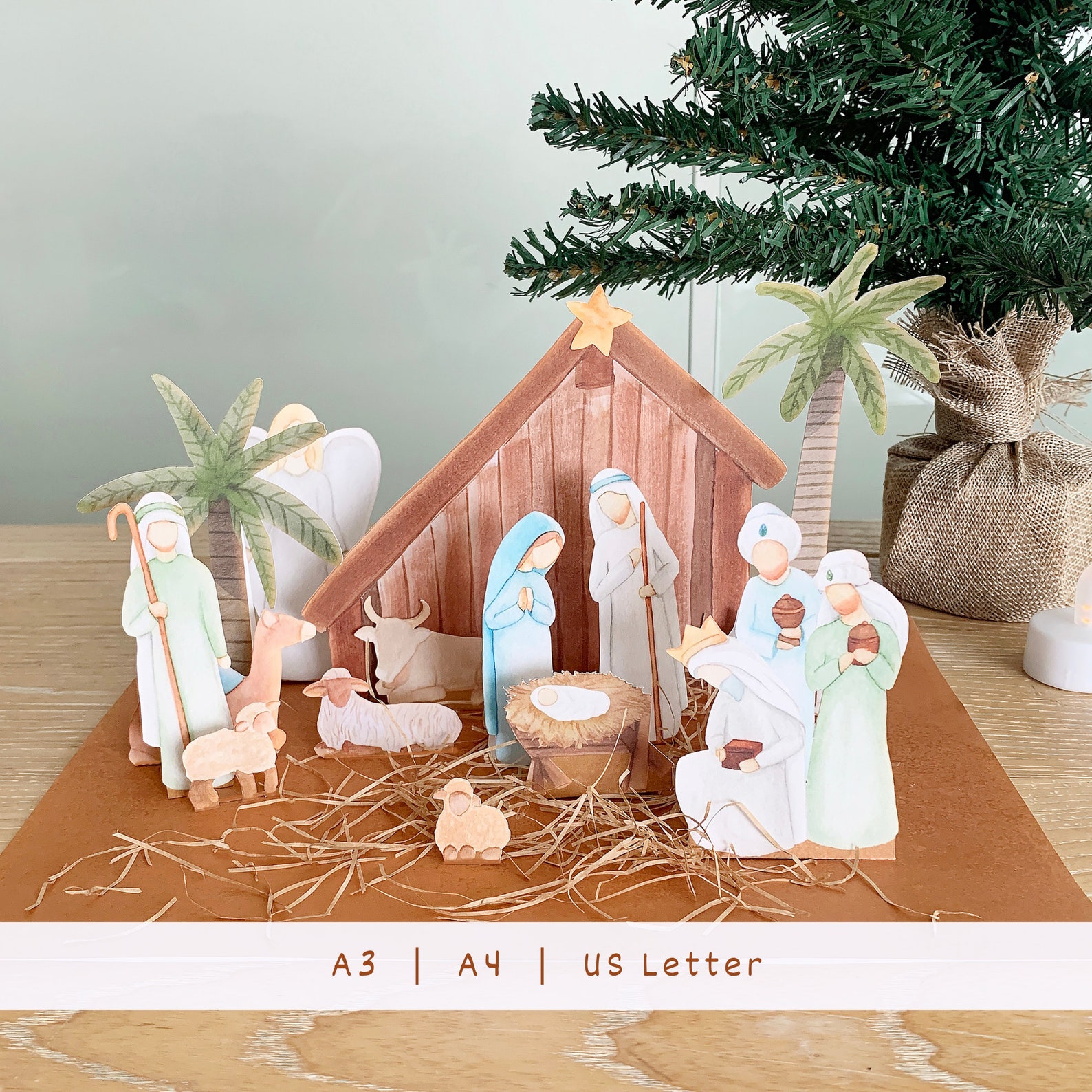 Printable Paper Nativity Craft Project for Kids | Christian Paper Dolls ...