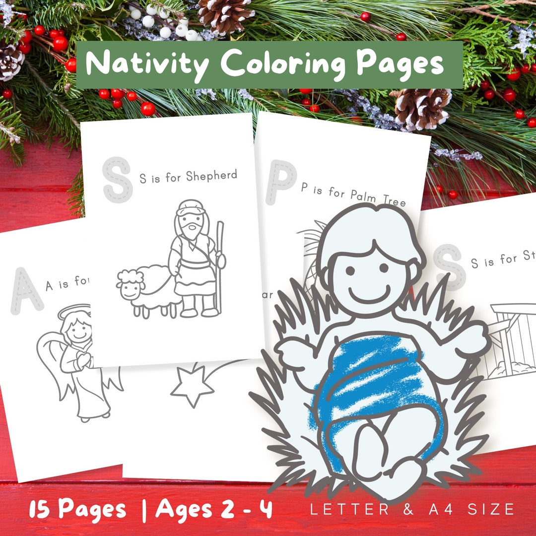Printable Christian Christmas Nativity Coloring Pages - Toddler ...
