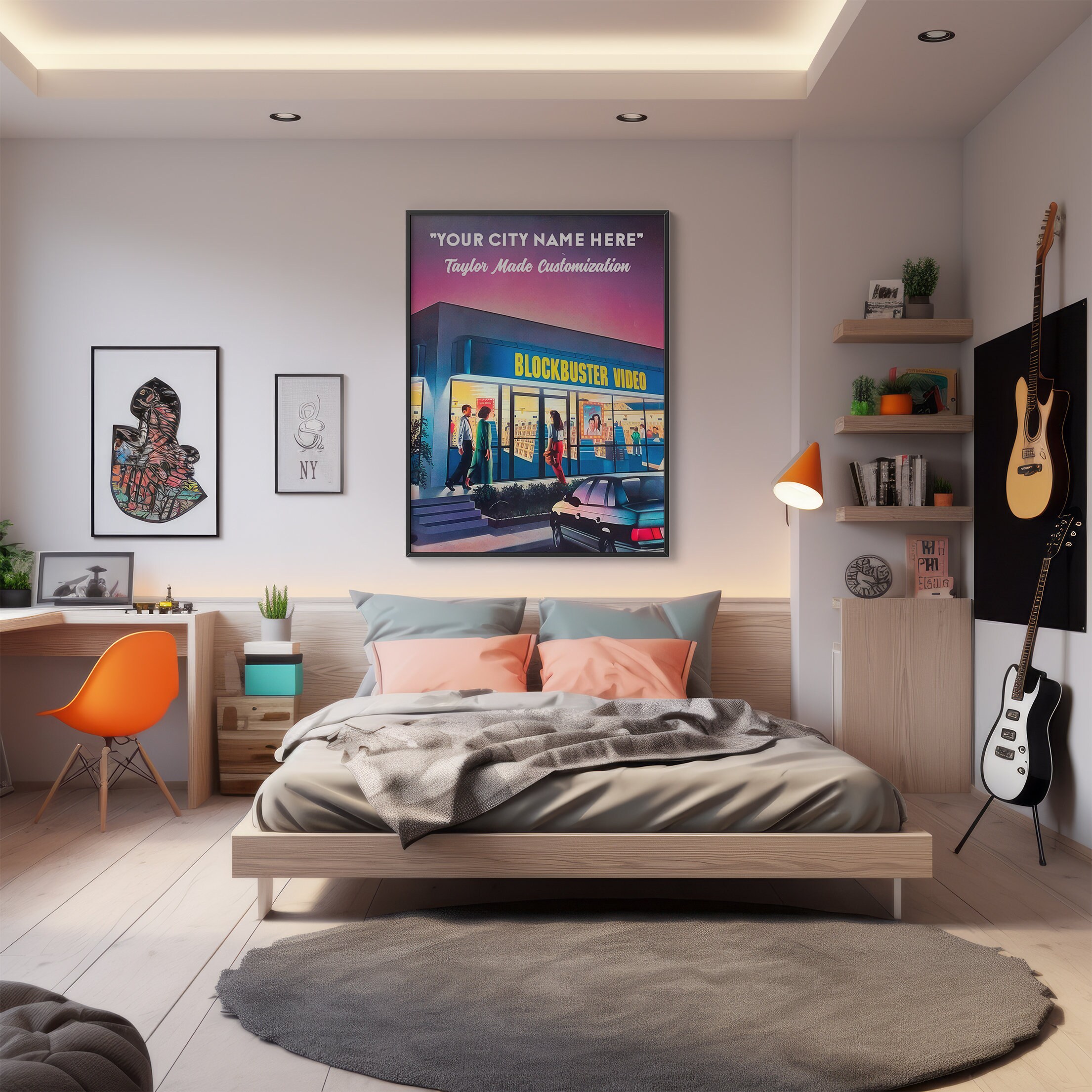 Personalized Blockbuster Movie Poster, Customized City Printable ...