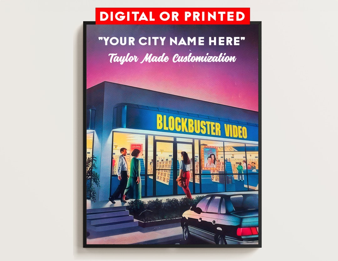 Personalized Blockbuster Movie Poster, Customized City Printable ...