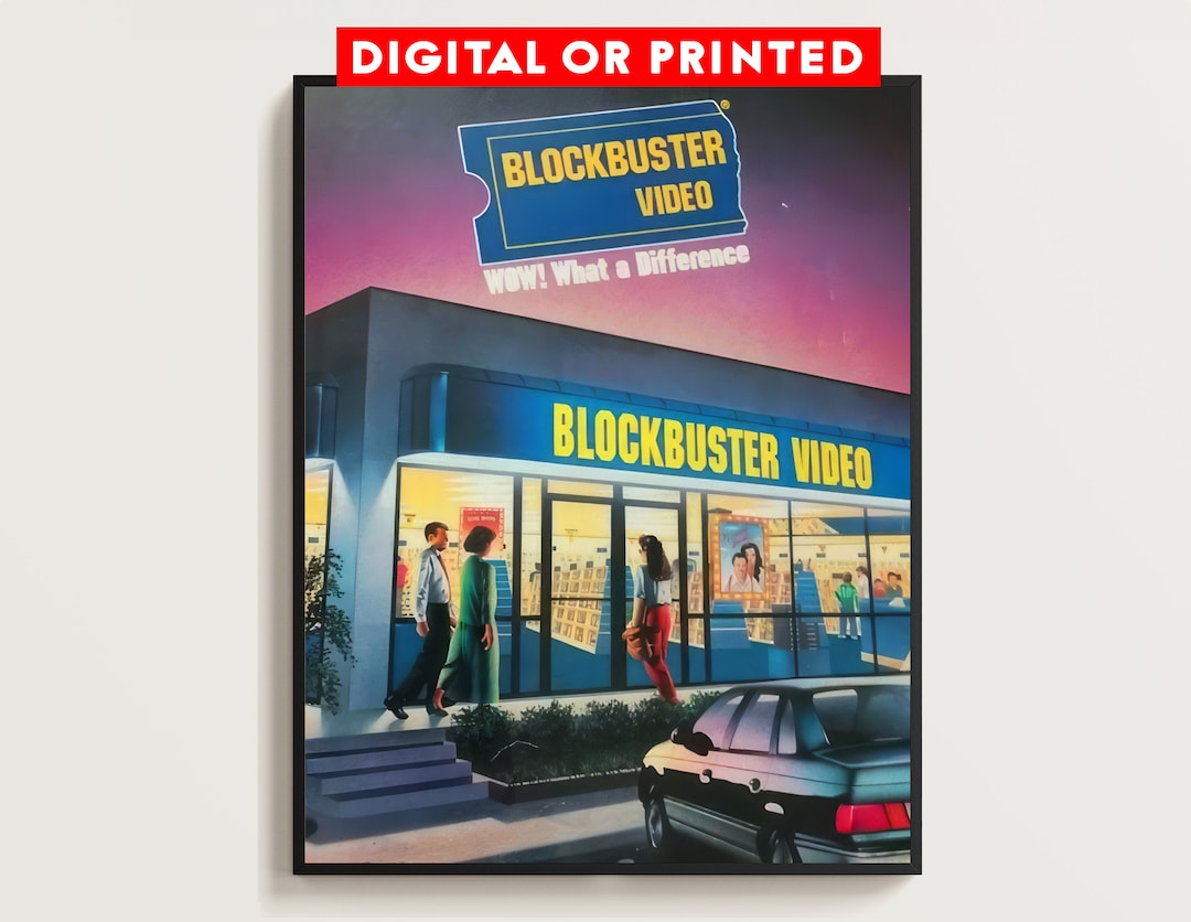 Blockbuster Video Poster, Vintage Movie Poster Printable, Room Decor ...