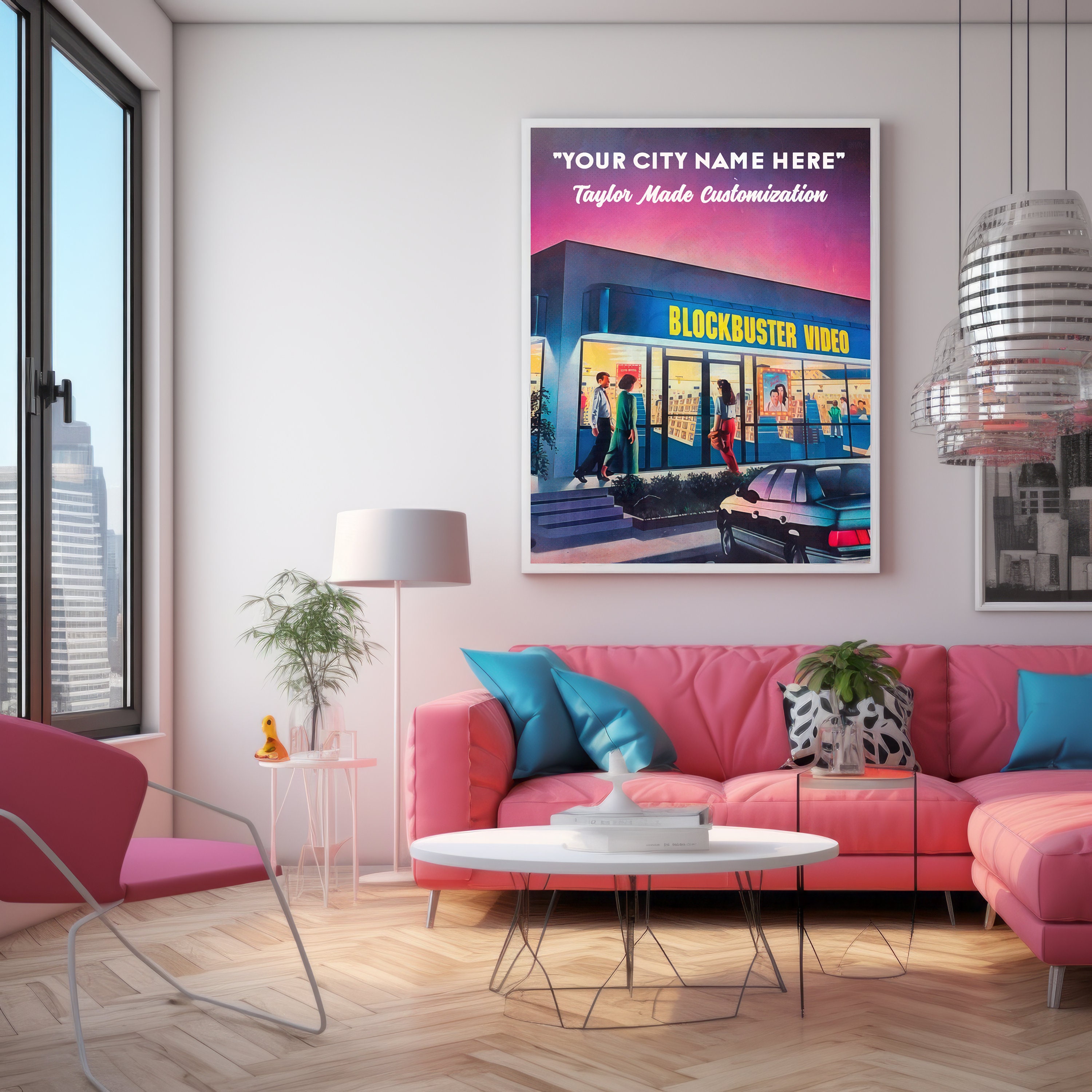 Personalized Blockbuster Movie Poster, Customized City Printable ...