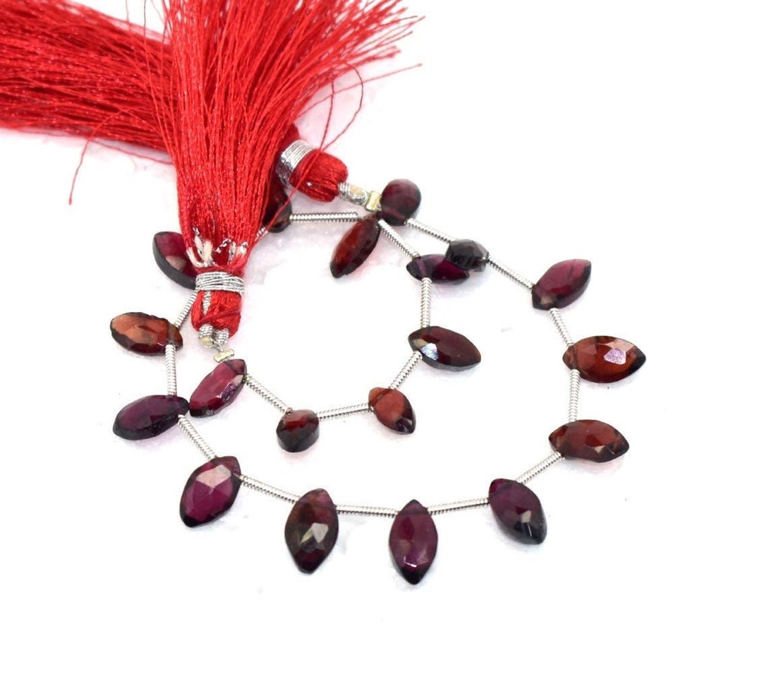 Natural Red Garnet Gemstone Micro Faceted Marquise Shape - Etsy