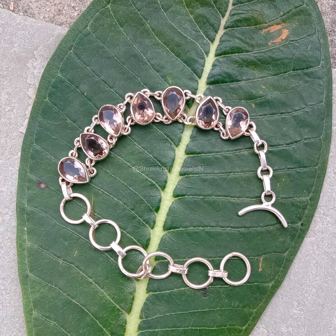 Antique Natural Smoky Quartz Bracelet Brown Chain Adjustable - Etsy