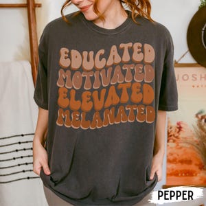 Melanin Teacher Magic T-shirt: Educated Motivated Elevated - Etsy