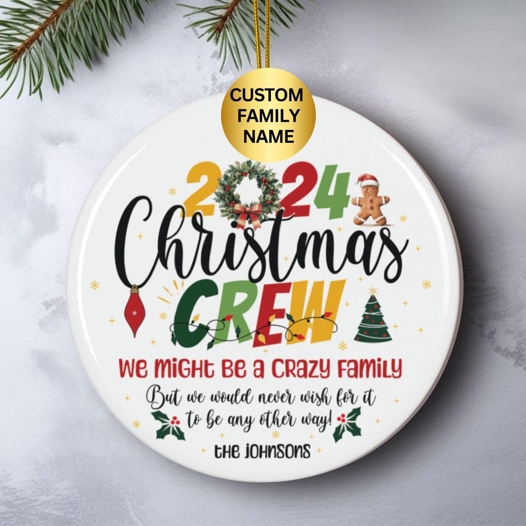 Custom Ceramic Family Photo Ornament, Christmas Family Picture Ornament ...