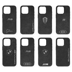 Alcantara Mercedes AMG Phone Case Black Leather, Alcantara Phone Case ...