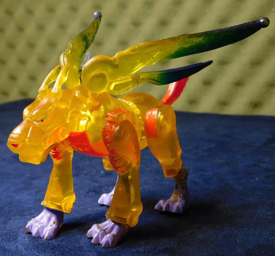 Rare Digimon Figure Garurumon Vintage Mexican Toy translucent - Etsy
