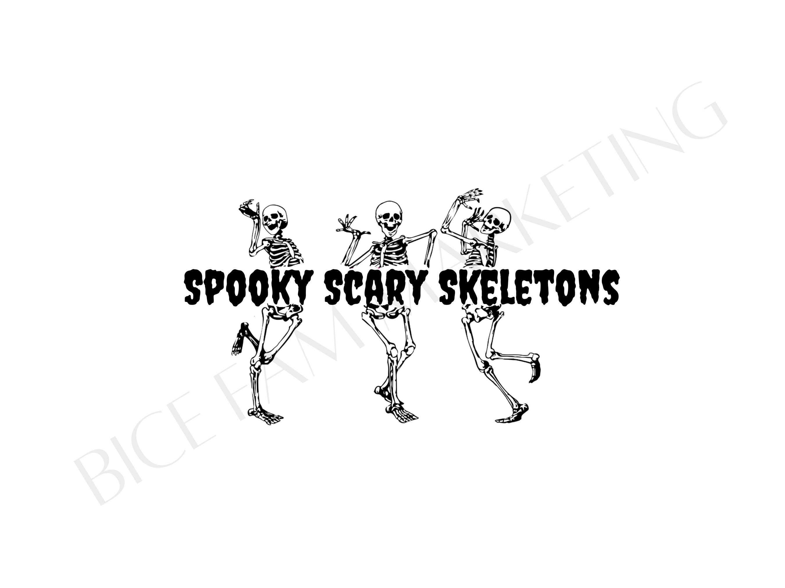 Spooky Scary Skeletons SVG - Etsy