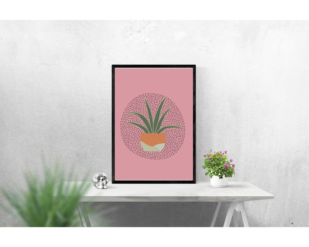 House Plant Print, Abstract Botanical Printable Wall Art, DIGITAL ...