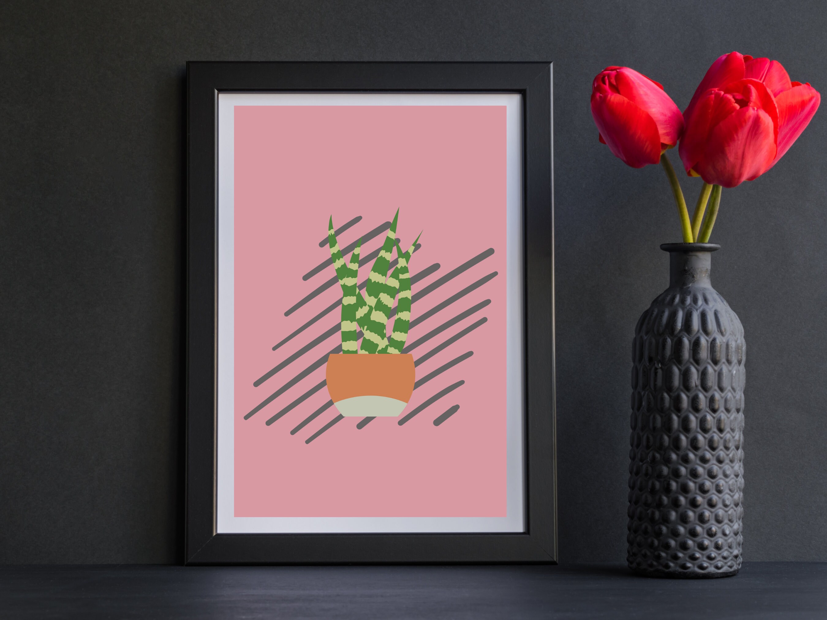 House Plant Print, Abstract Botanical Printable Wall Art, DIGITAL ...