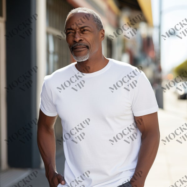 Gildan 18000 Men Tshirt Black Men Model Tshirt Mockup Mockup Men T