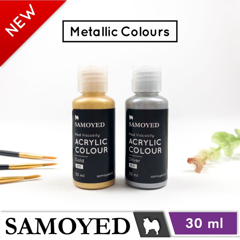 Acrylic Paint, Colour 30 Ml Samoyed ACP-M, Black, White, Red, Blue ...